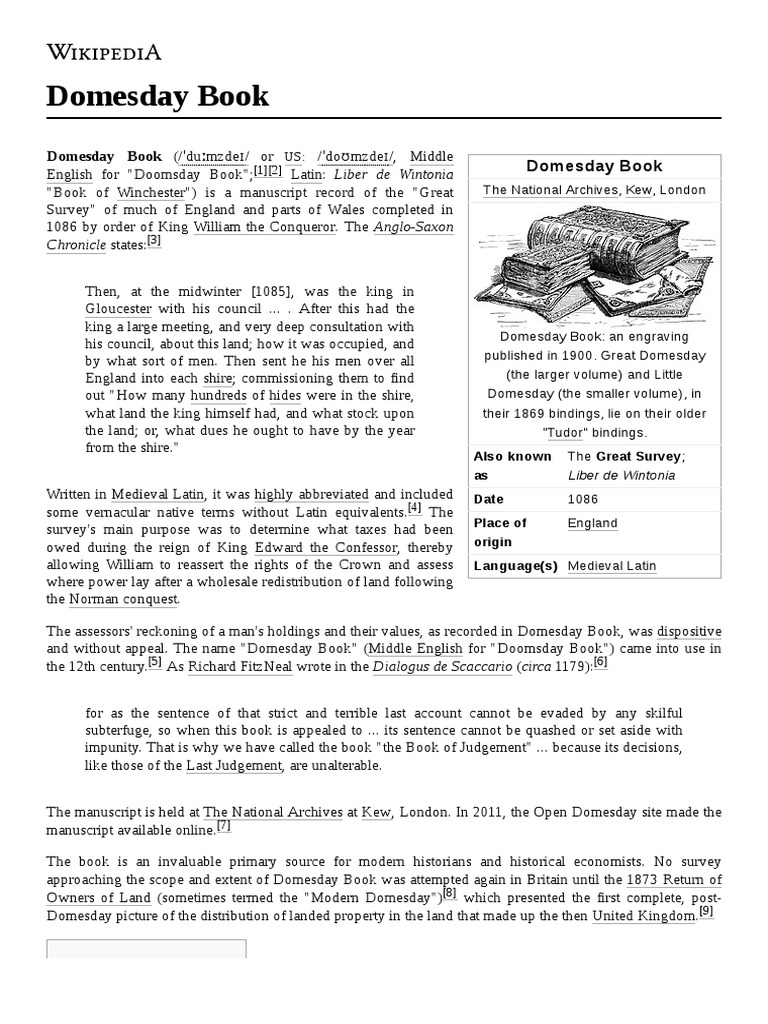 Domesday Book | Download Free PDF | Books