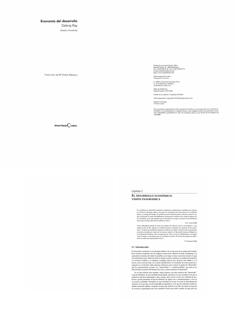 Ray, Debraj - Economía Del Desarrollo (Cap.2, 6 y 8) | PDF | Producto ... Ray, Debraj - Economía Del Desarrollo (Cap.2, 6 y 8) | PDF | Producto ...