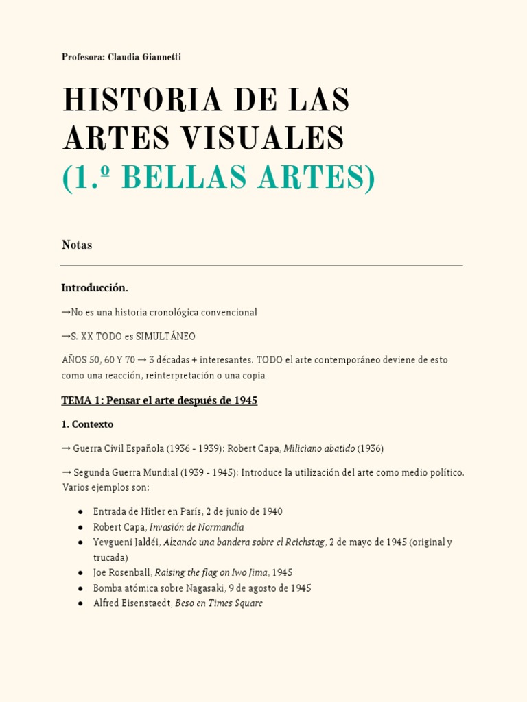 Historia de Las Artes Visuales | PDF | Arte abstracto | Expresionismo