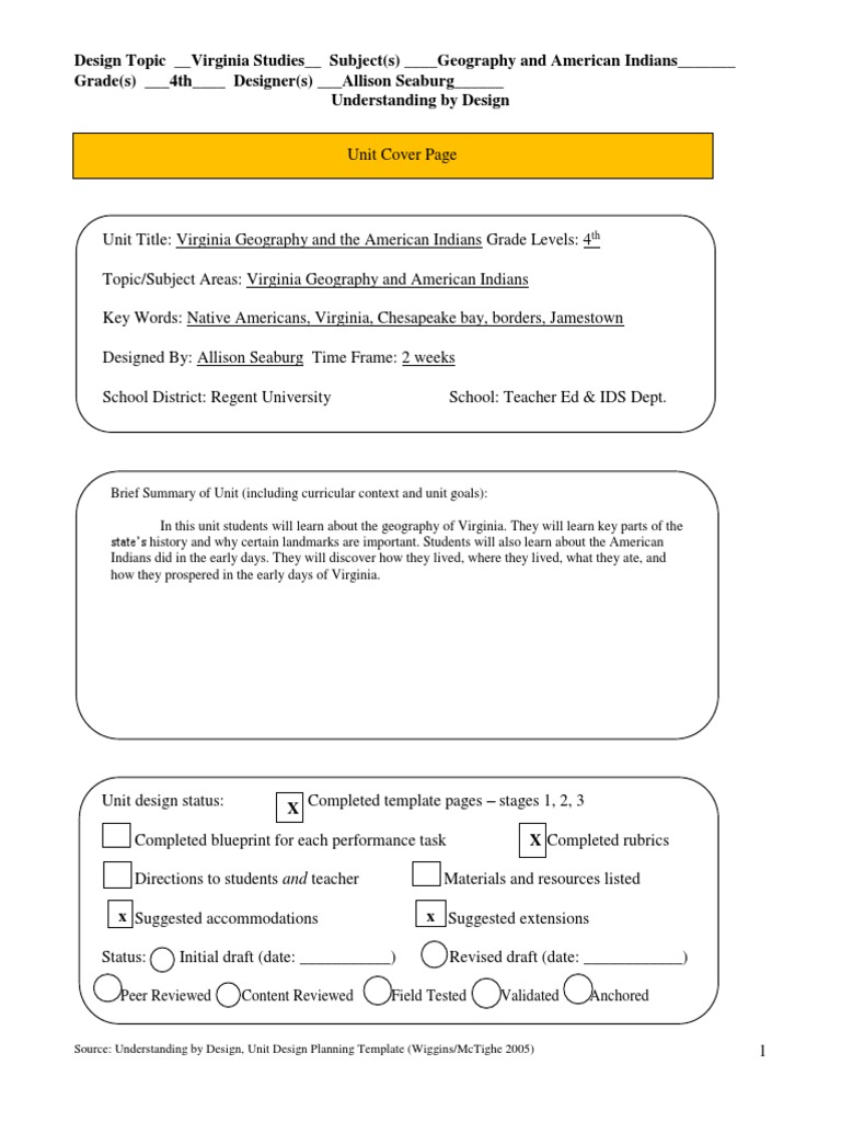 Social Studies Unit Plan | Download Free PDF | Virginia | Behavior ...