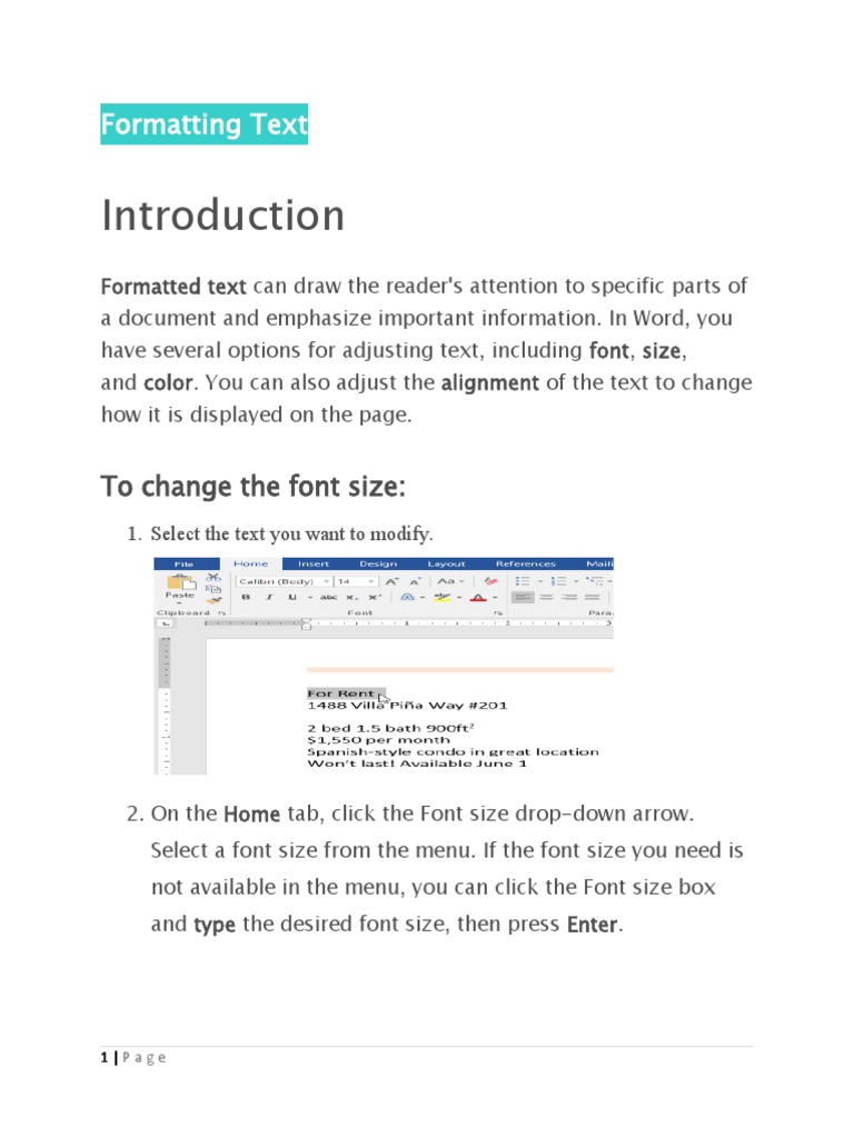 Formatting Text: A Guide to Changing Font, Size, Color, Alignment and ...
