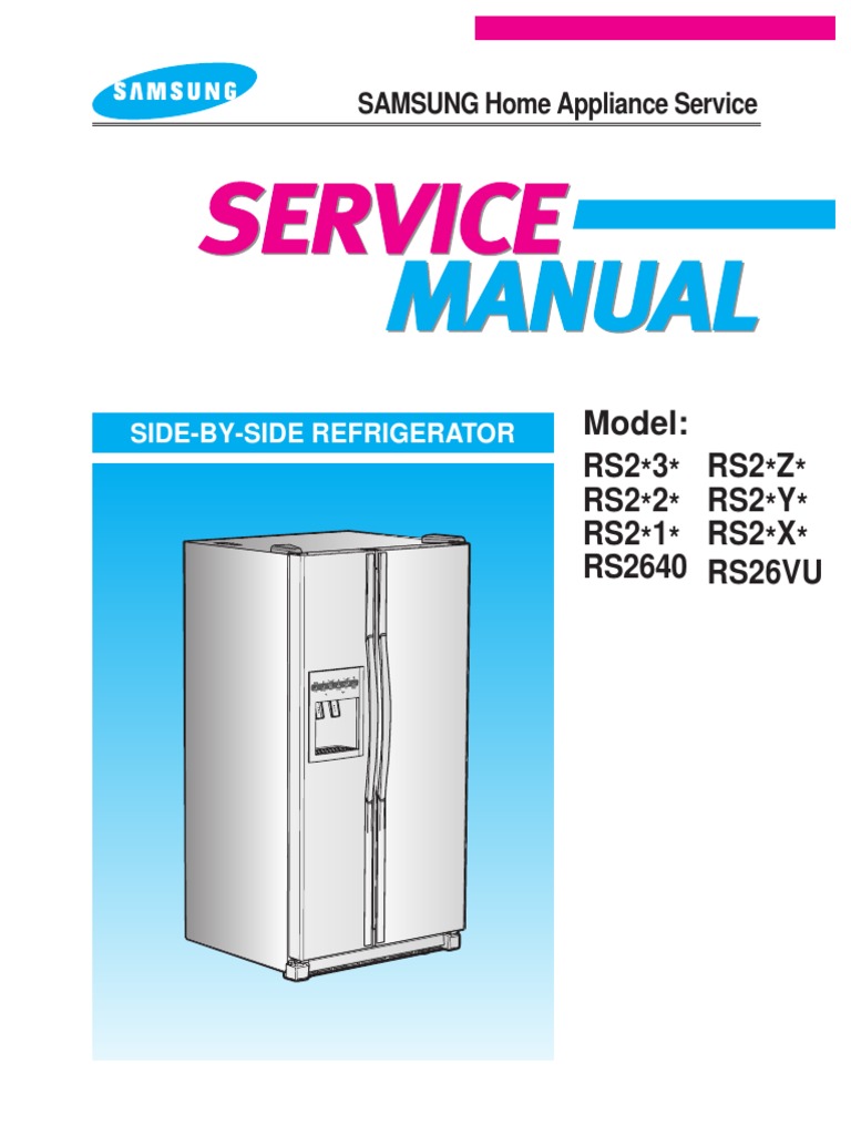 Manual de Servicio Neveras Samsung R21 PDF | PDF | Refrigerator | Capacitor