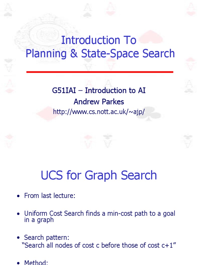 Introduction To Planning And State Space Search Pdf Algorithms And