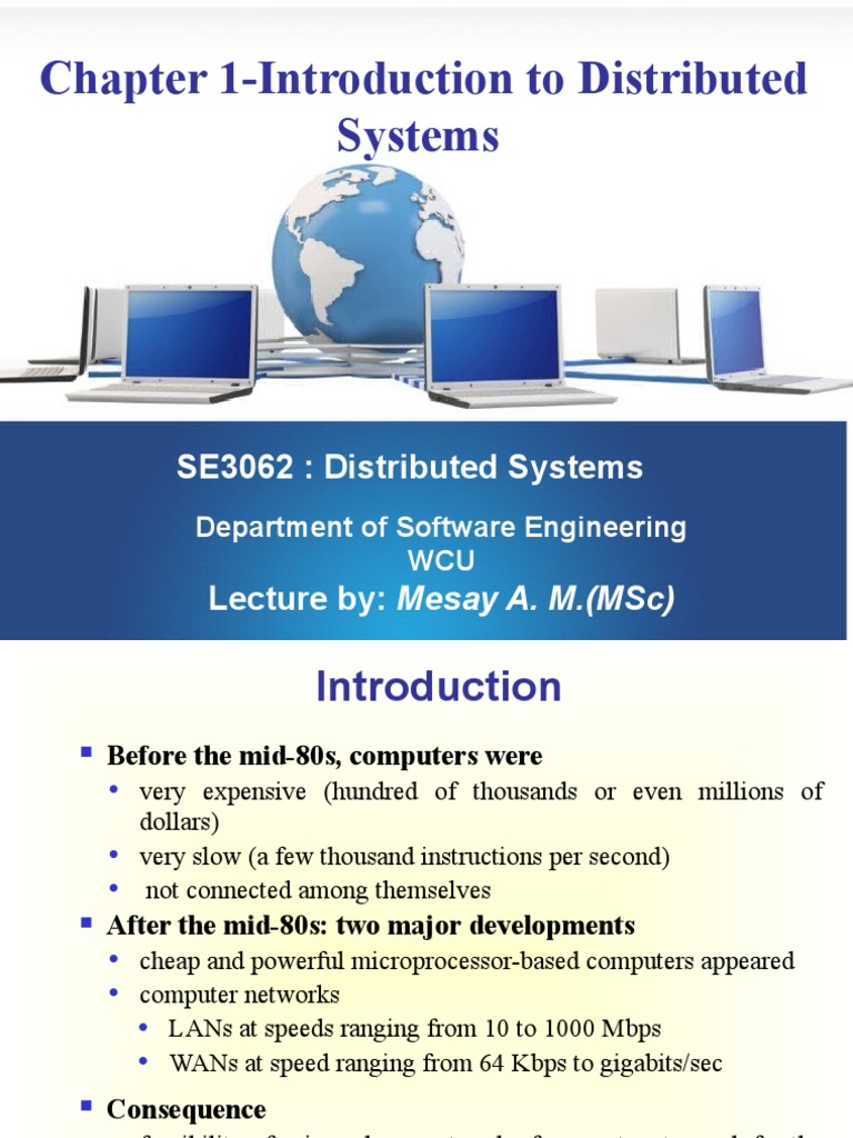 Chapter 1-Introduction To Distributed Systems | PDF | Client–Server Model | Database Transaction