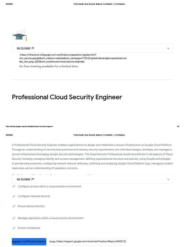 Prepare for Professional Cloud Security Engineer Certification | PDF ...