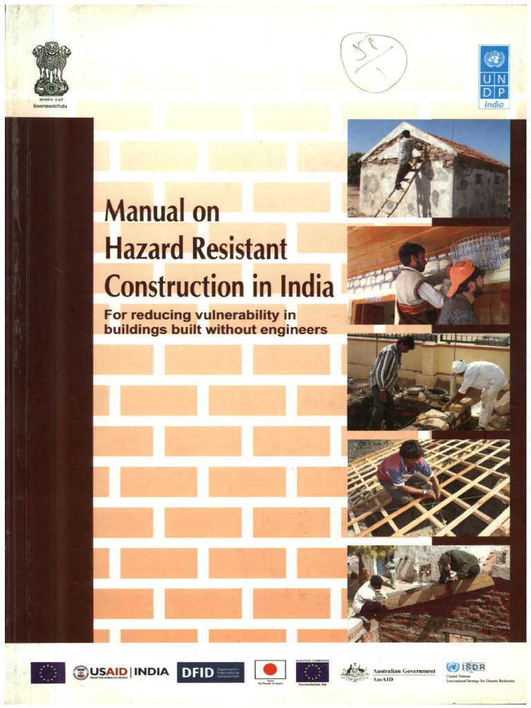Manual On Hazard Resistant Construction | PDF | Roof | Mud