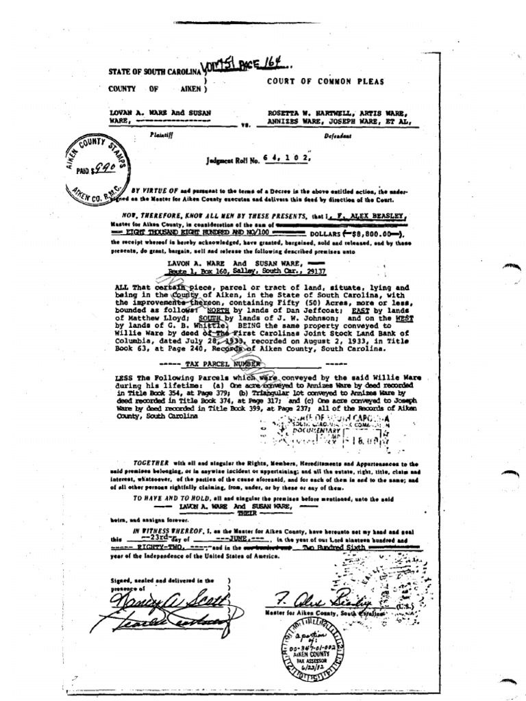 Willie Ware 50 Acres 1933 | PDF