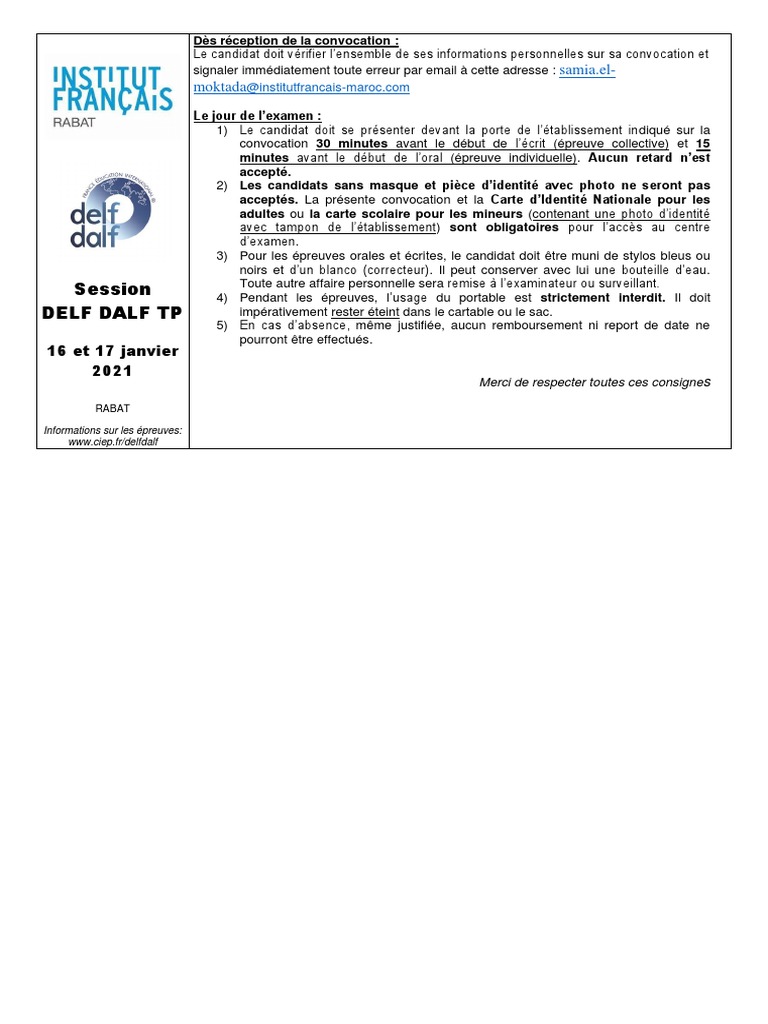 202101T Consignes | PDF