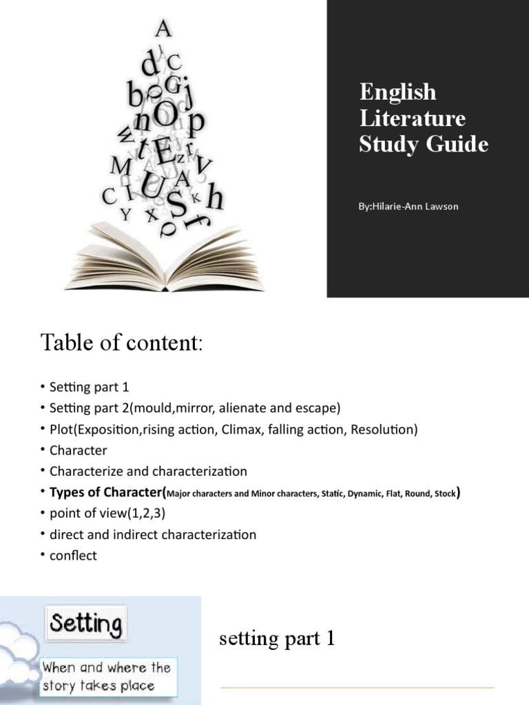 English Literature Study Guide: By:Hilarie-Ann Lawson | PDF ...