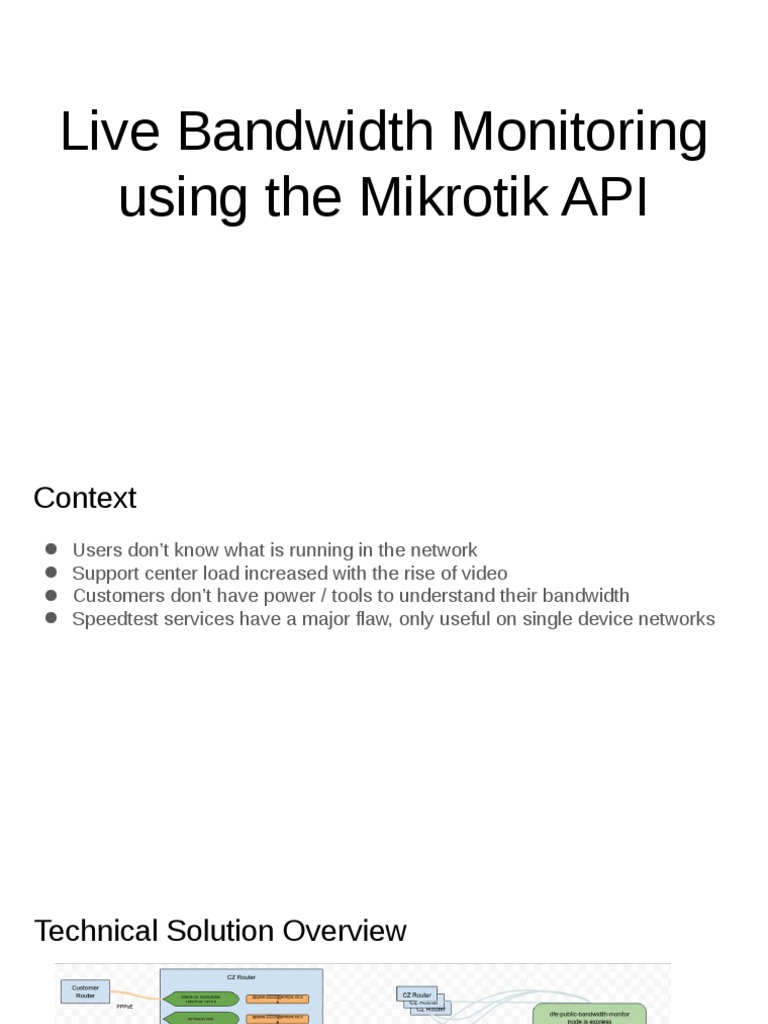 Live Bandwidth Monitoring Using The Mikrotik API | PDF | World Wide Web ...