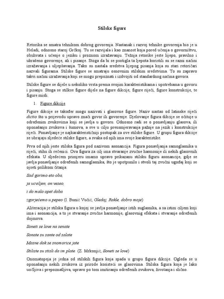 Stilske Figure | PDF