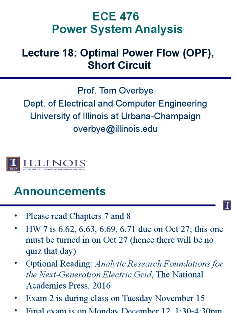 Optimal Power Flow (OPF) and Short Circuit Analysis | PDF | Auction ...