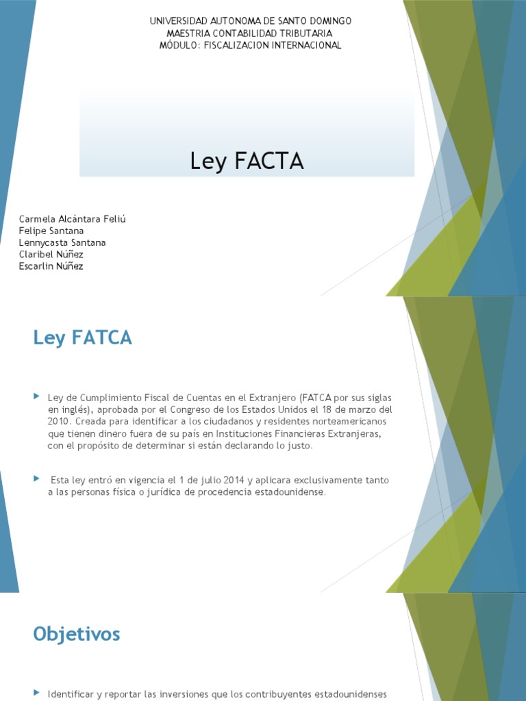 Ley Fatca G5 | PDF | Economias | Business