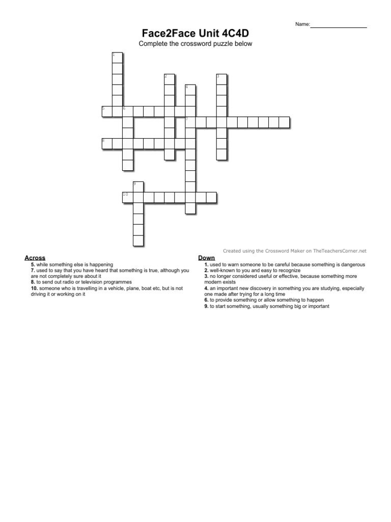 Face2Face Unit 4C-4D Week 7 Practice | PDF