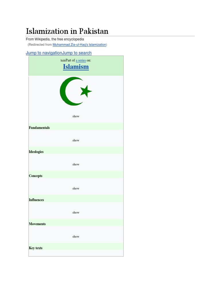 Islamization in Pak | PDF | Muhammad Zia Ul Haq | Sharia