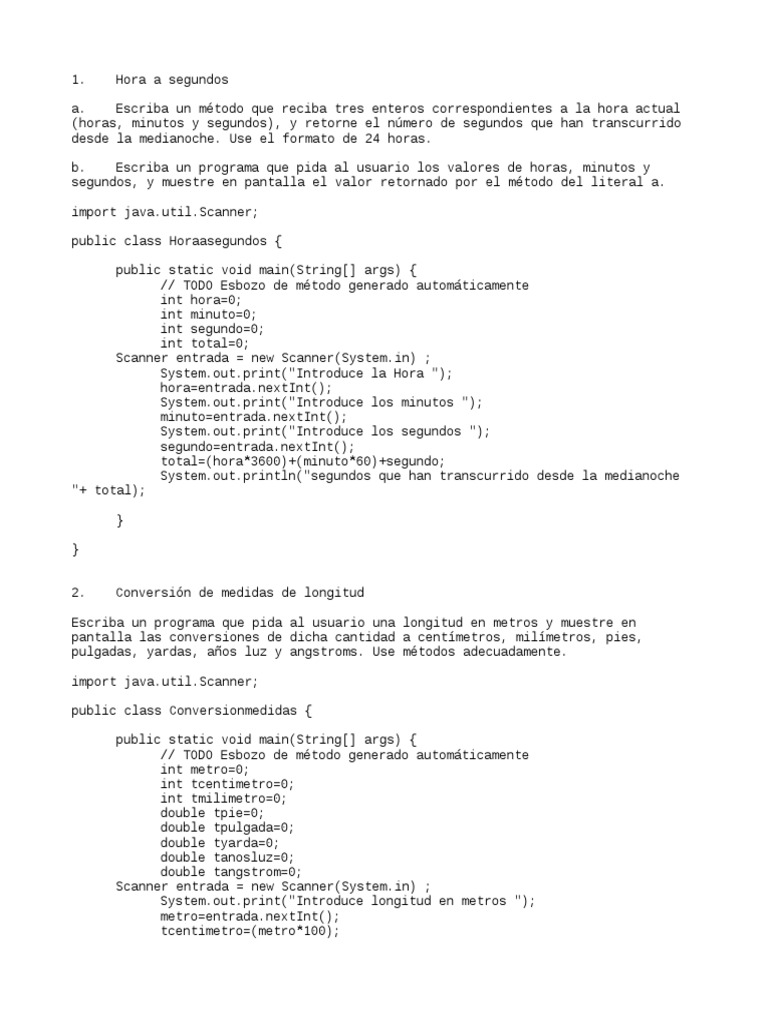 Ejercicios Programacion de Computadores | PDF | Java (lenguaje de programación) | Celsius