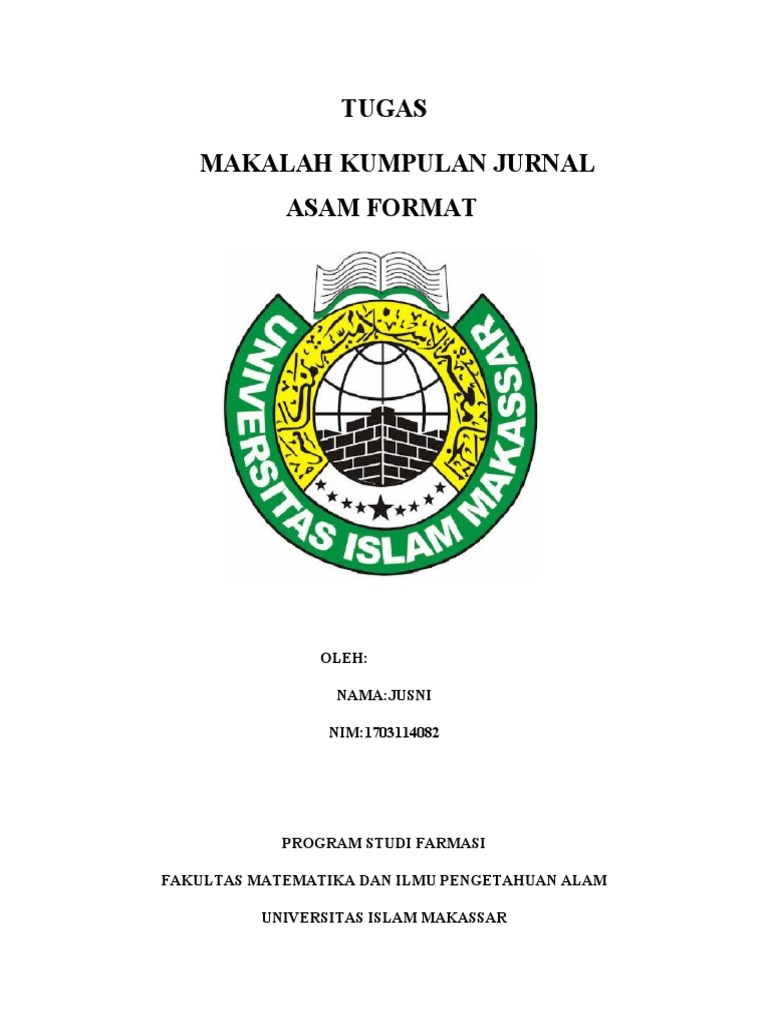 Makalah Jurnal Sintesis Asam Format 1 | PDF