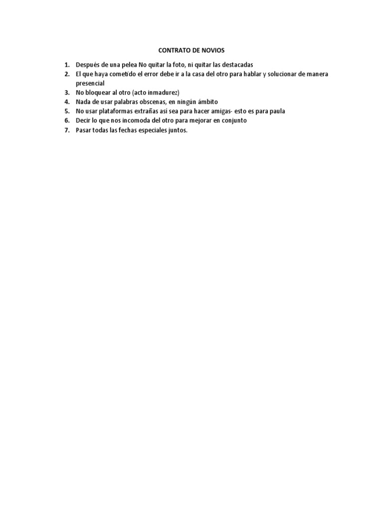 Contrato de Novios | PDF