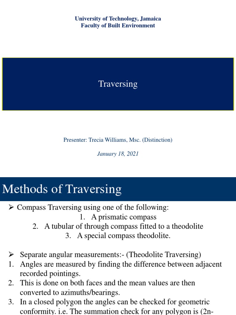 Traversing | Download Free PDF | Surveying | Metrology