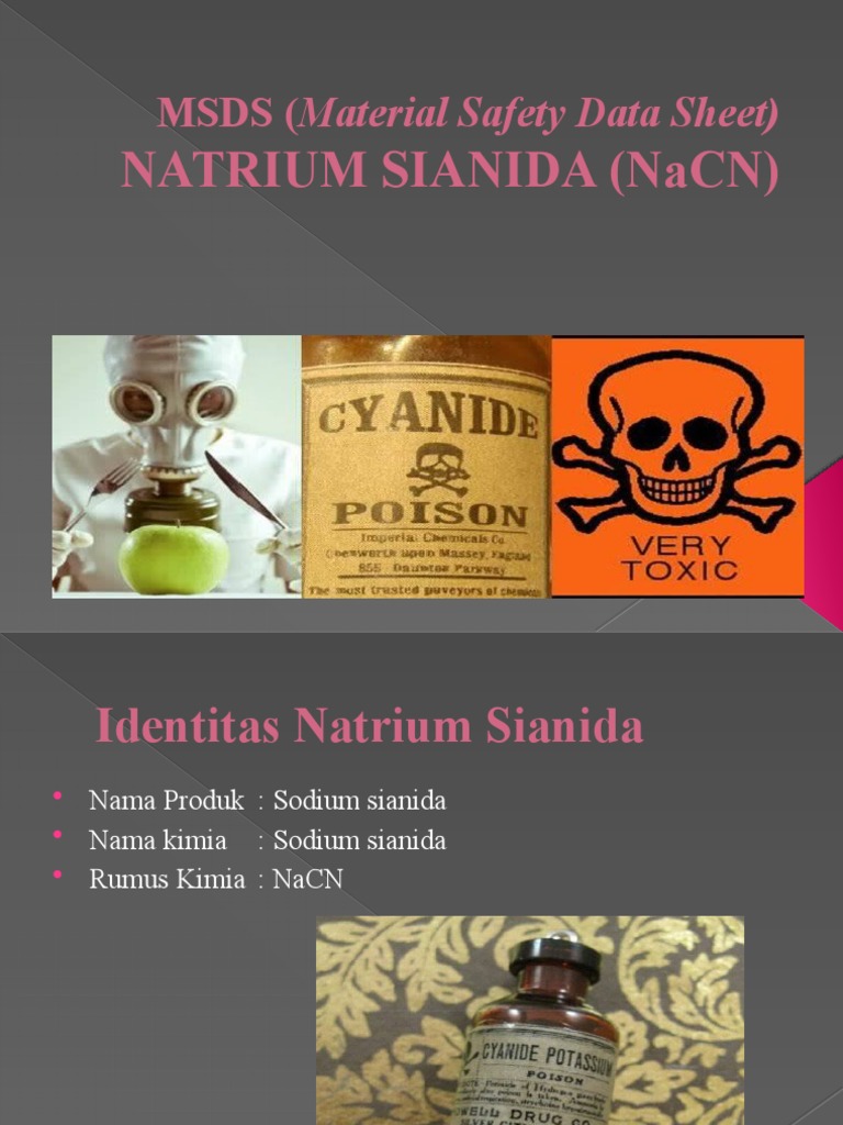 MSDS Natrium Sianida (E-Learning) | PDF