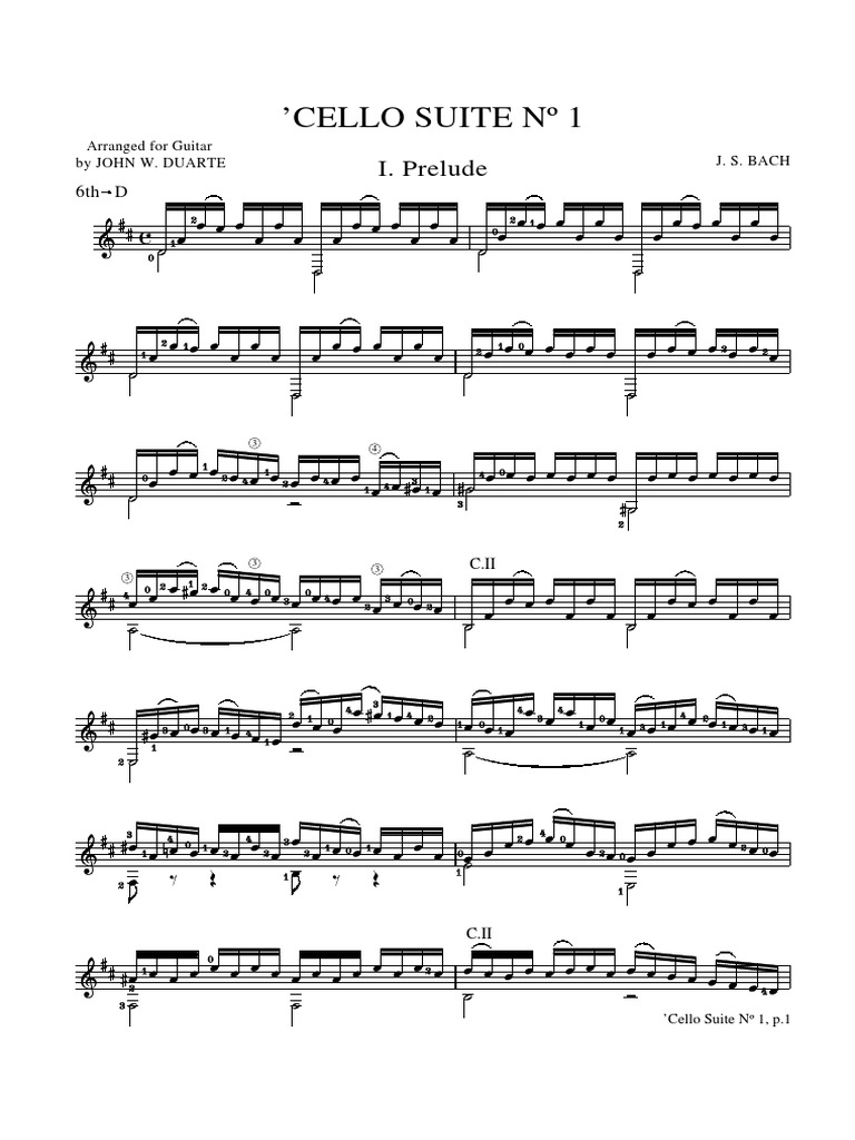 Bach Suite Cello No 1 Duarte | PDF | Sports | Entertainment (General)