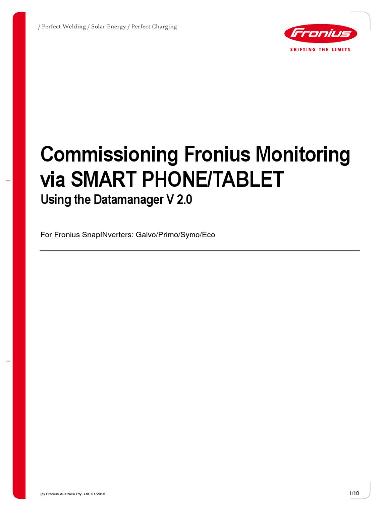 Fronius Inverter Commissioning | PDF | Wi Fi | Wireless Lan