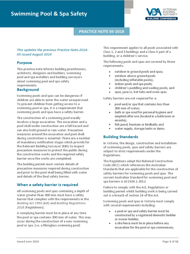 Swimming Pool & Spa Safety: Purpose | PDF | Swimming Pool | Spa