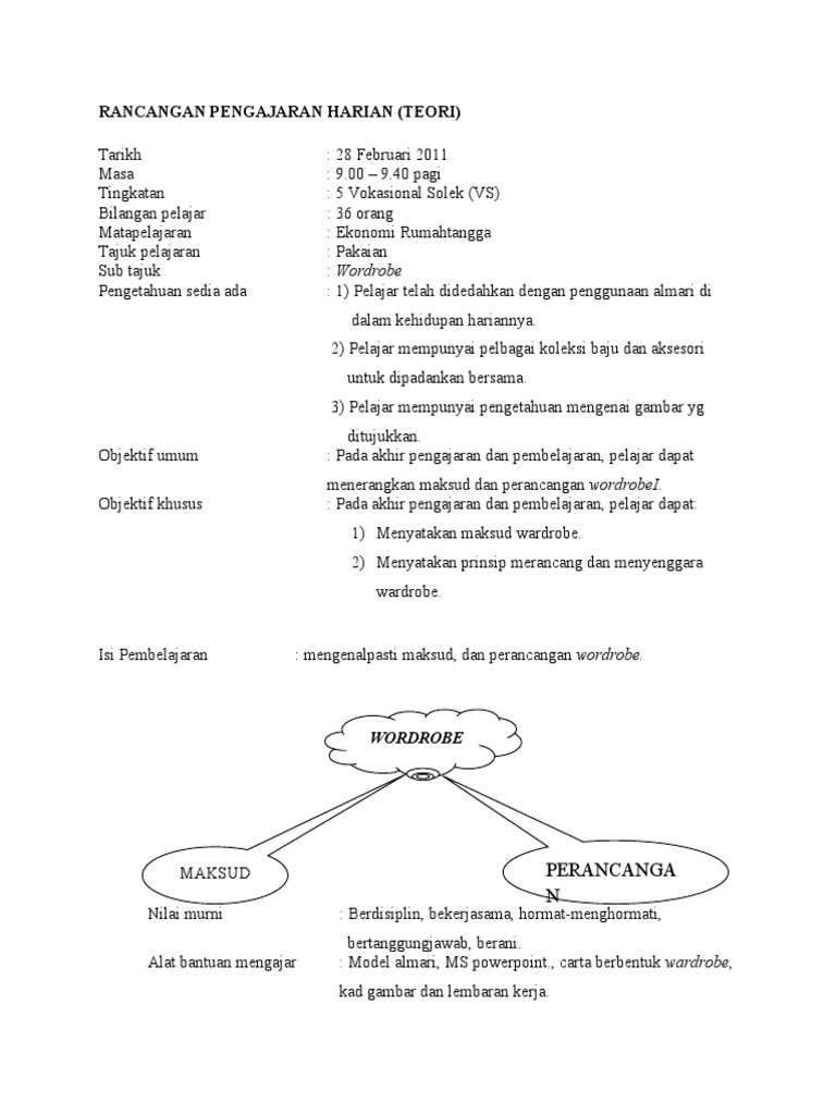 RPH Teori - Microteaching SRT | PDF