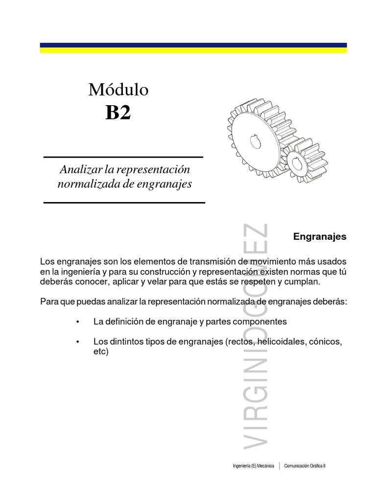 Módulo: Analizar La Representación Normalizada de Engranajes | PDF ...