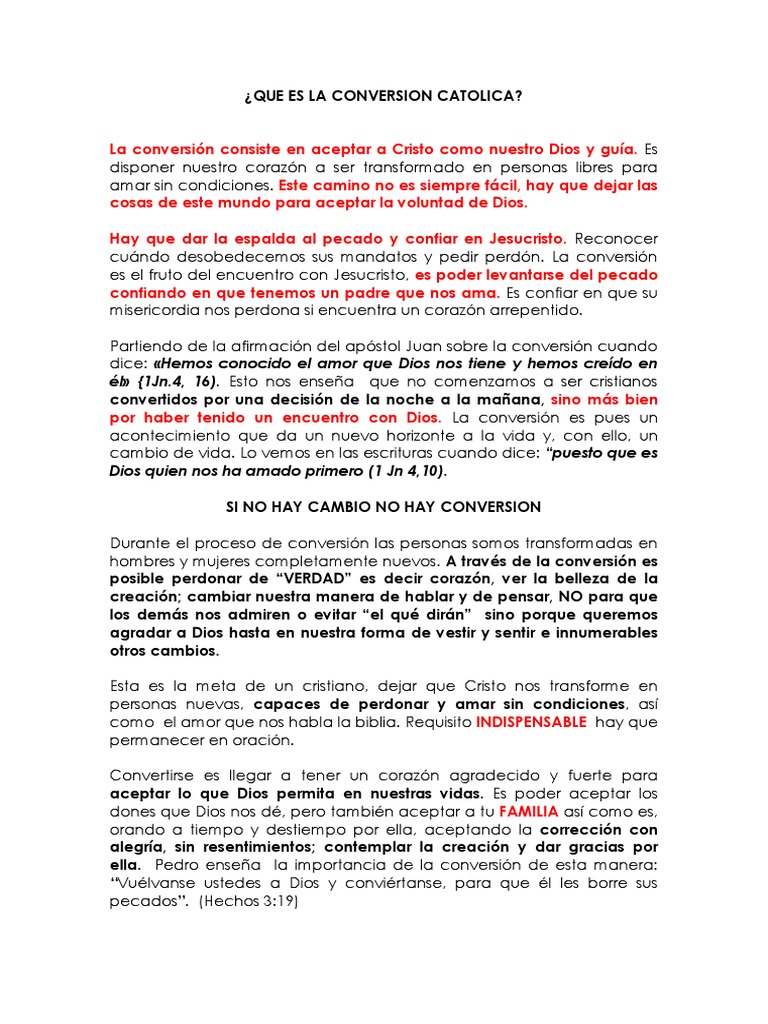 Que Es La Conversion Catolica | PDF | Pablo el apóstol | San Pedro