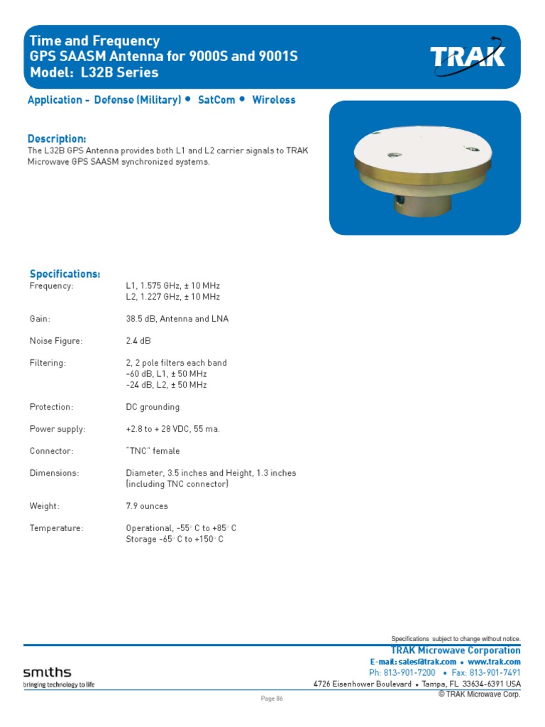 L32B Series L32B GPS SAASM Antenna For 9000S 9001S | PDF | Technology ...