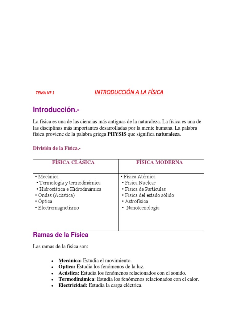 Introducción A La Física | PDF