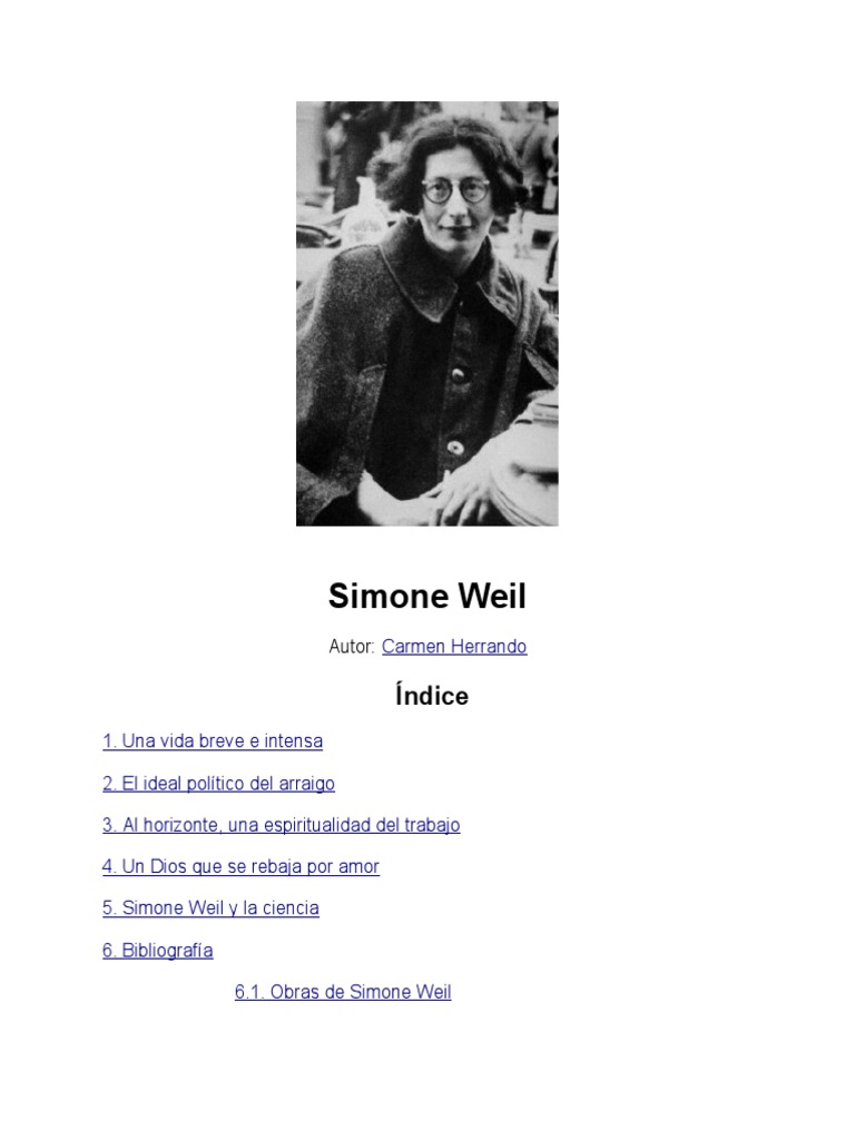 Simone Weil-Ludwin Wittgenstein | PDF | Dios | Amor