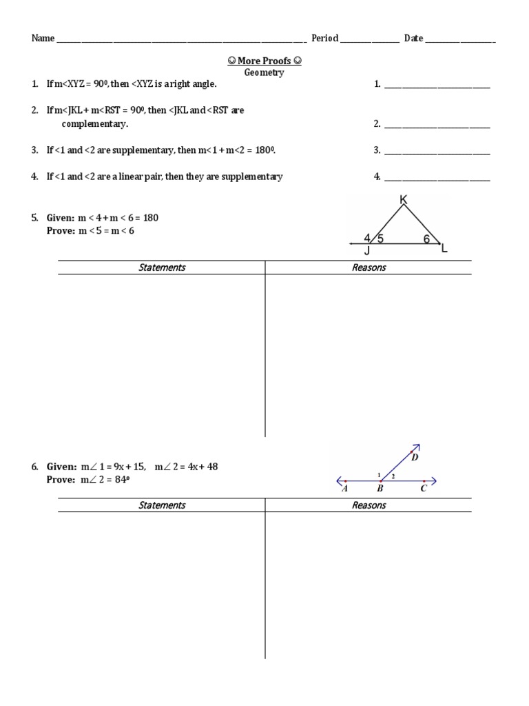 Statements Reasons: More Proofs | PDF | Science & Mathematics