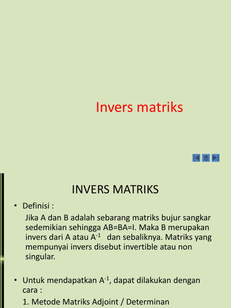 Cara Mencari Invers Matriks dengan OBE dan OKE | PDF