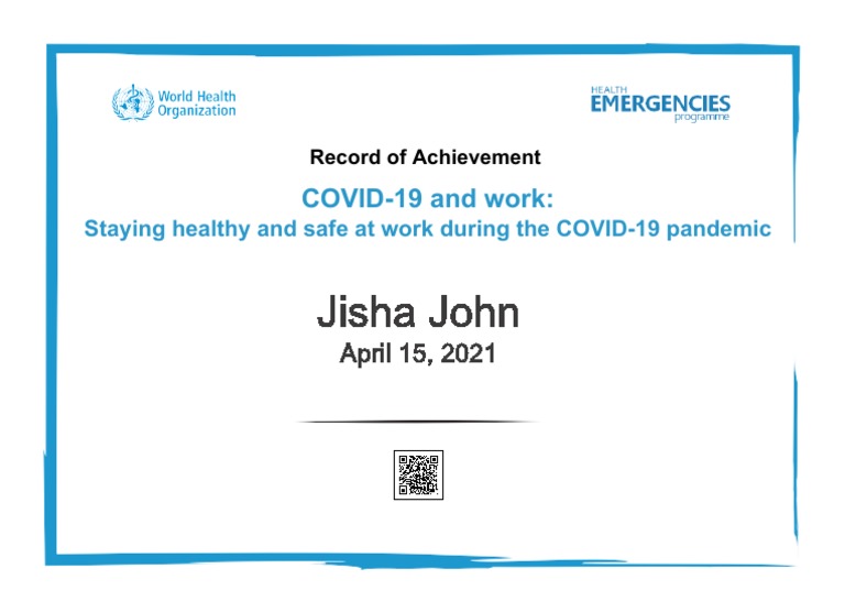 Covid-19-And-Work Recordofachievement | PDF | Social Science