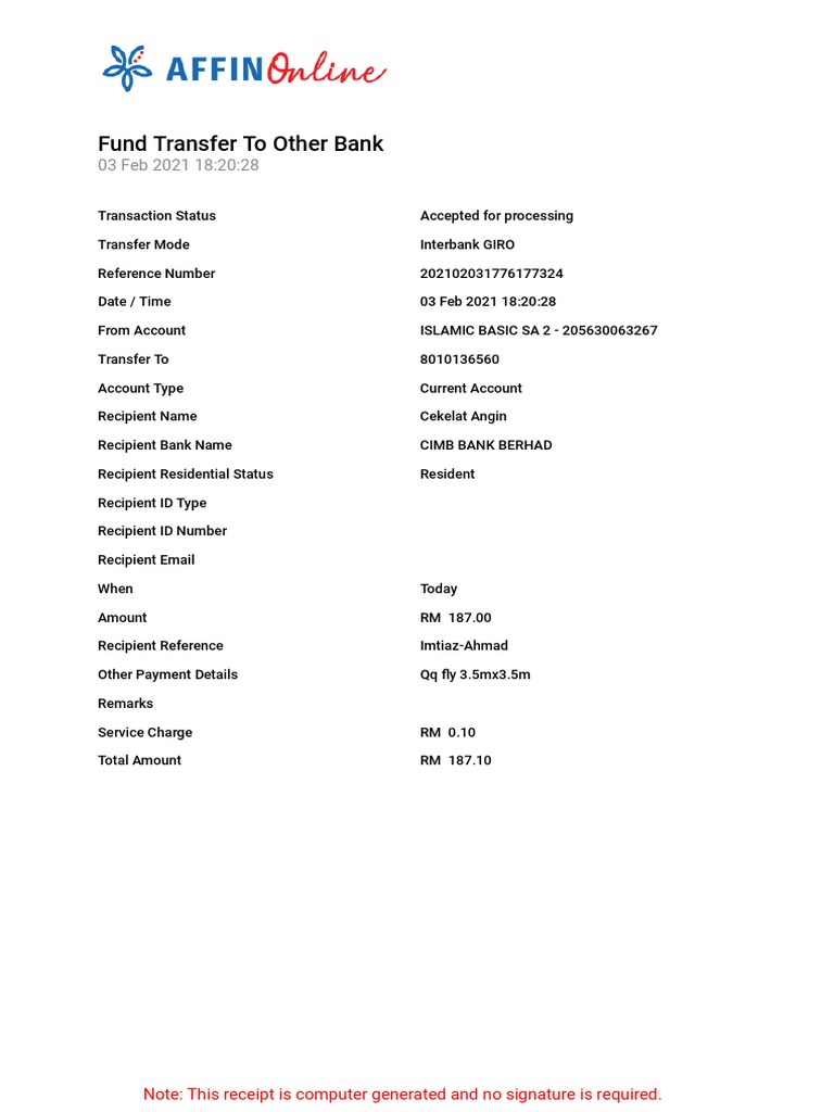 Interbank GIRO 03022021 | PDF