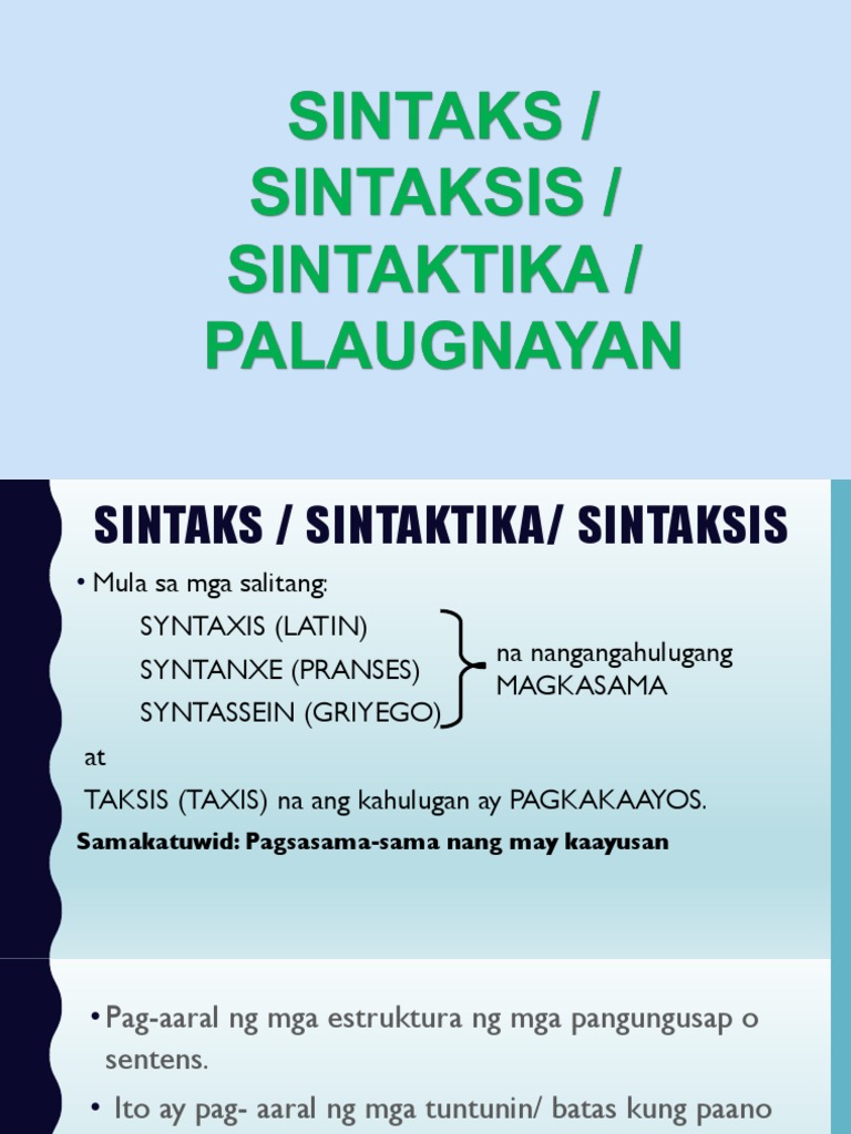 SINTAKS | PDF