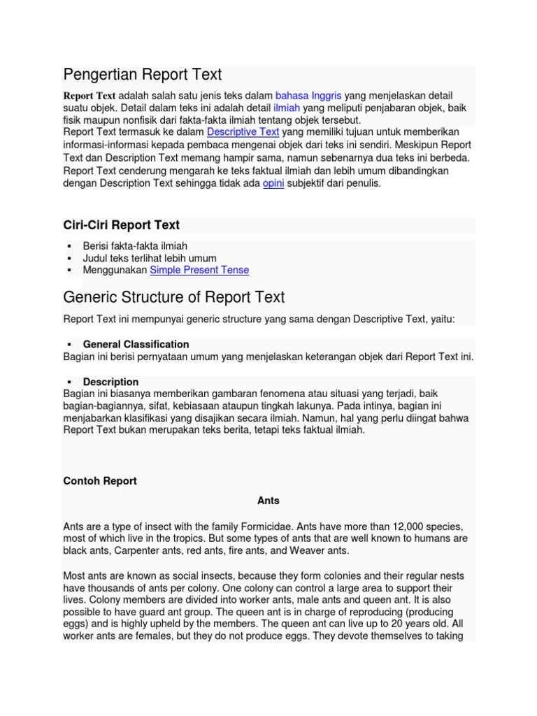 Materi Pertemuan 1 - Kelas 9 CH 5 Report Text | PDF