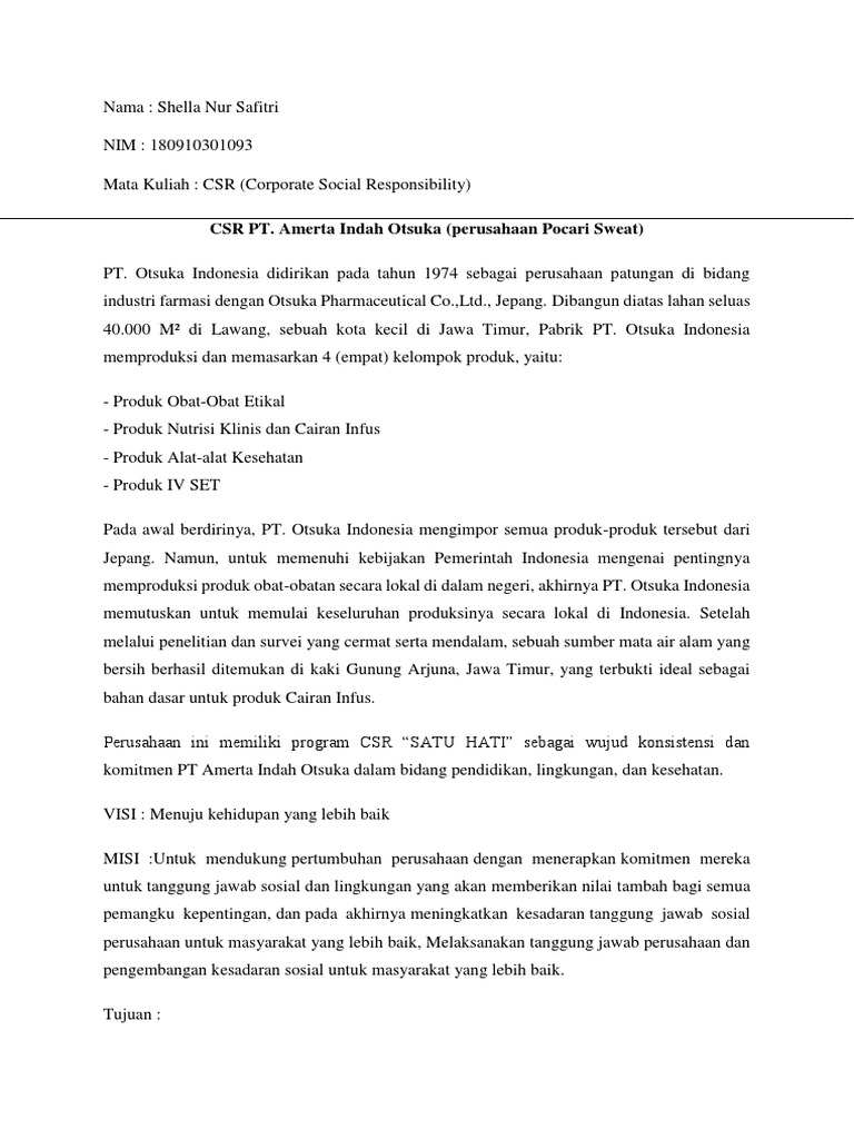 Contoh CSR | PDF