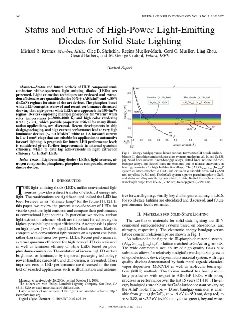 Status and Future of High-Power Light-Emitting Diodes For Solid-State ...