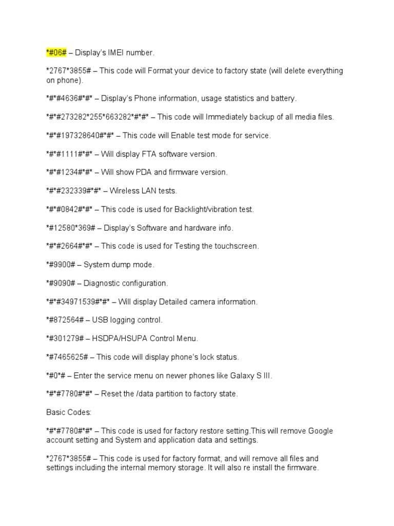 Android Secret Codes | PDF | Android (Operating System) | Software