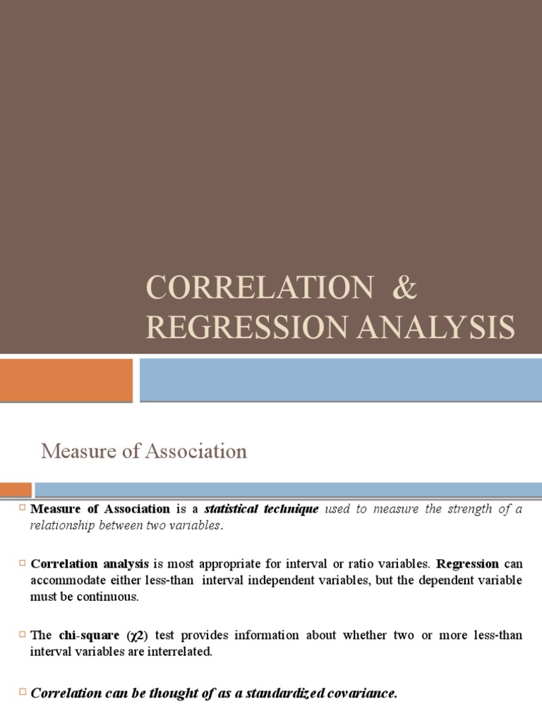 Correlation & Regression Analysis | PDF | Correlation And Dependence | Regression Analysis