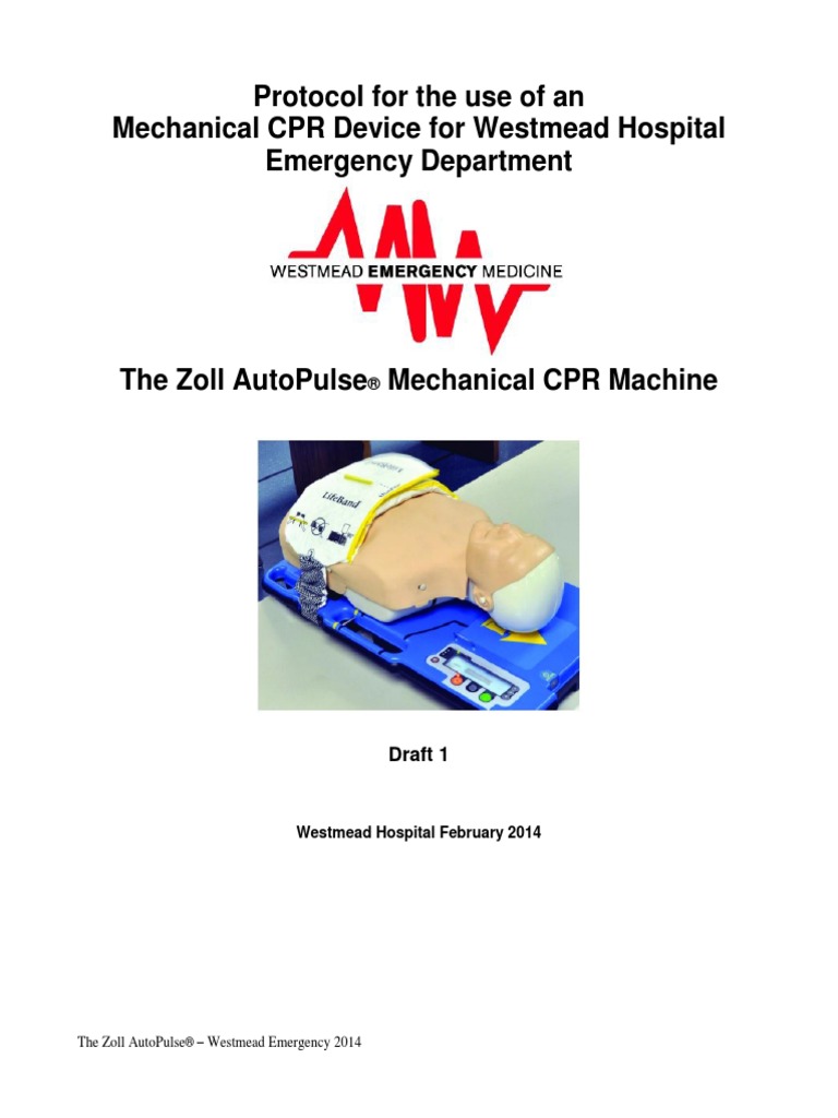 Zoll Autopulse WMH Emergency Department | PDF | Cardiopulmonary ...