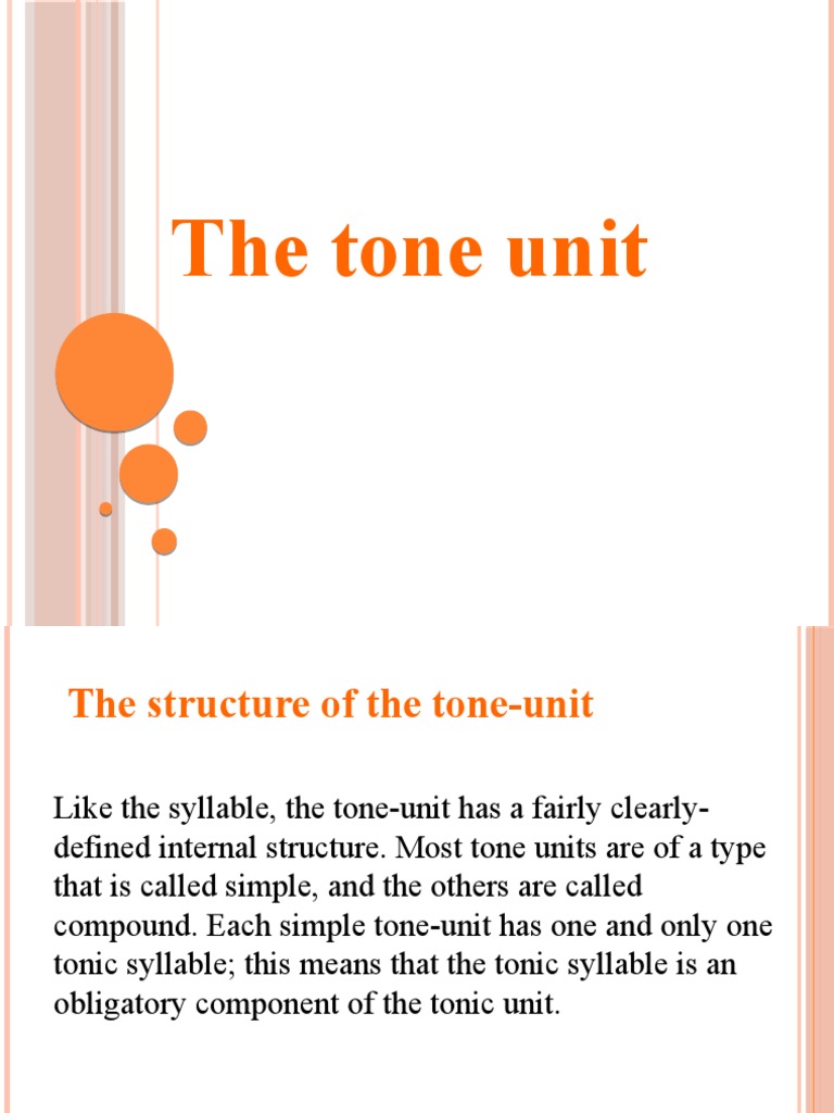 The Tone Unit | PDF | Tone (Linguistics) | Stress (Linguistics)