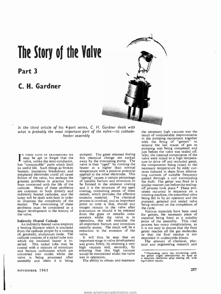 Valve Theory and History | PDF | Vacuum Tube | Detector (Radio)
