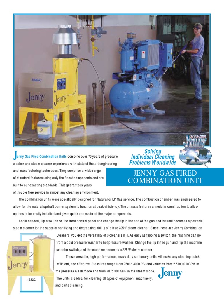 Jenny Gas Fired Combination Unit: Solving Individual Cleaning Problems ...