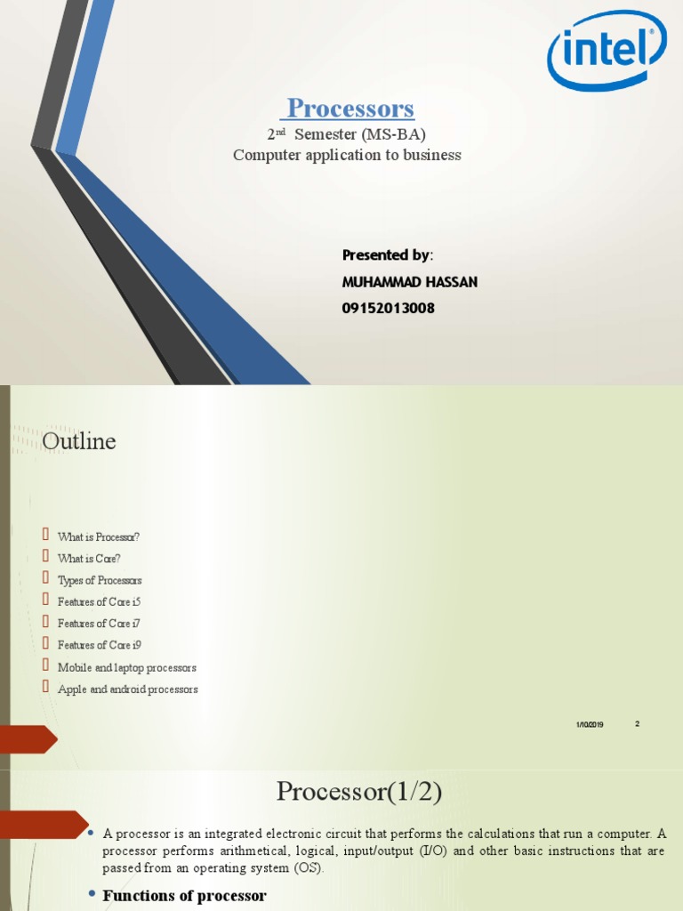 Processors: 2 Semester (MS-BA) Computer Application To Business | PDF | Multi Core Processor ...