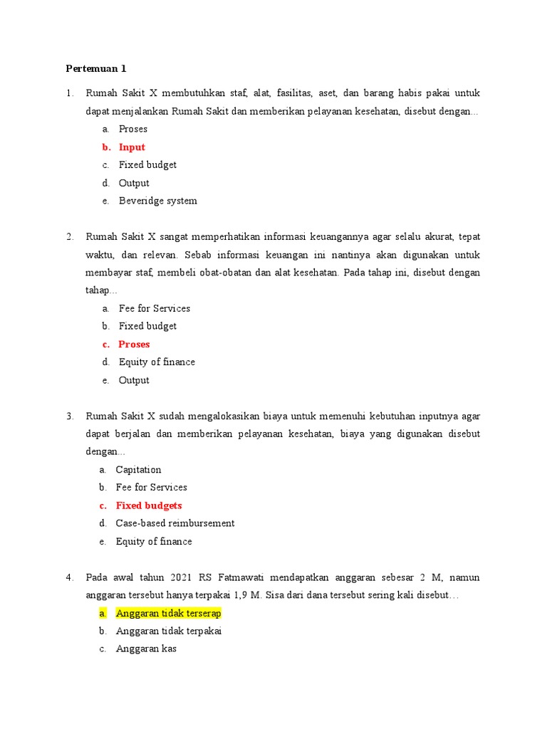 Latihan SOAL PPK | PDF