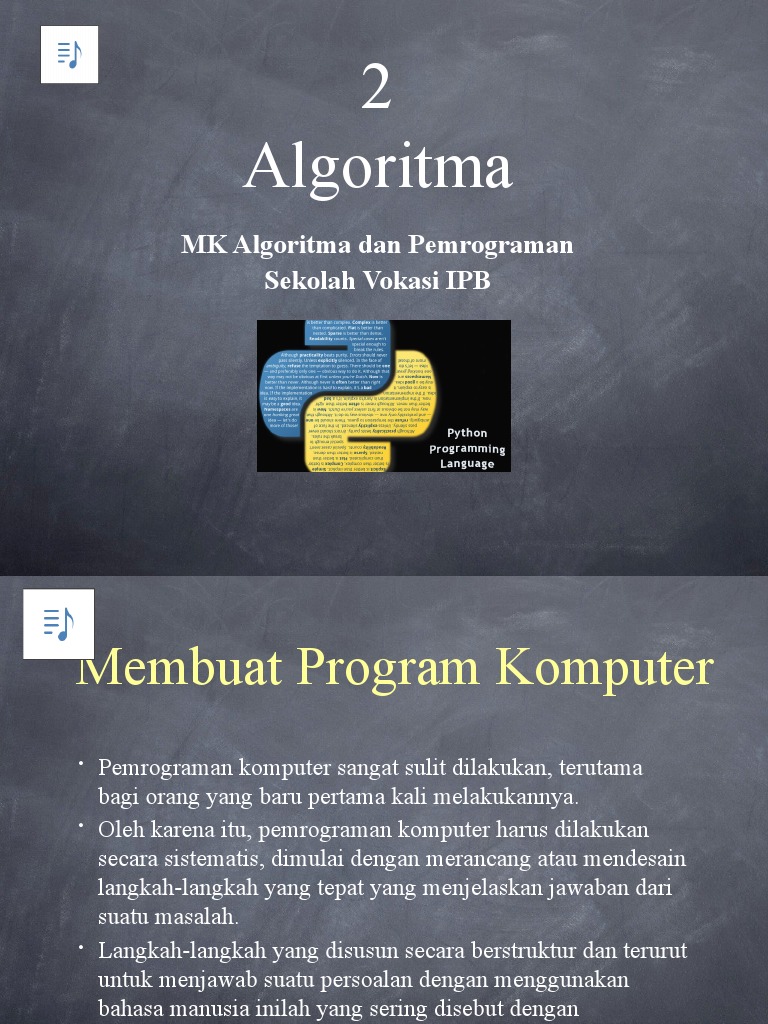 Kuliah 2 - Algoritma (With Sound) | PDF